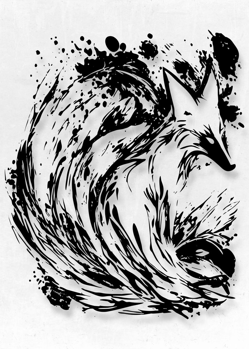 'Abstract Fox' Poster by Ilya Danilov | Displate