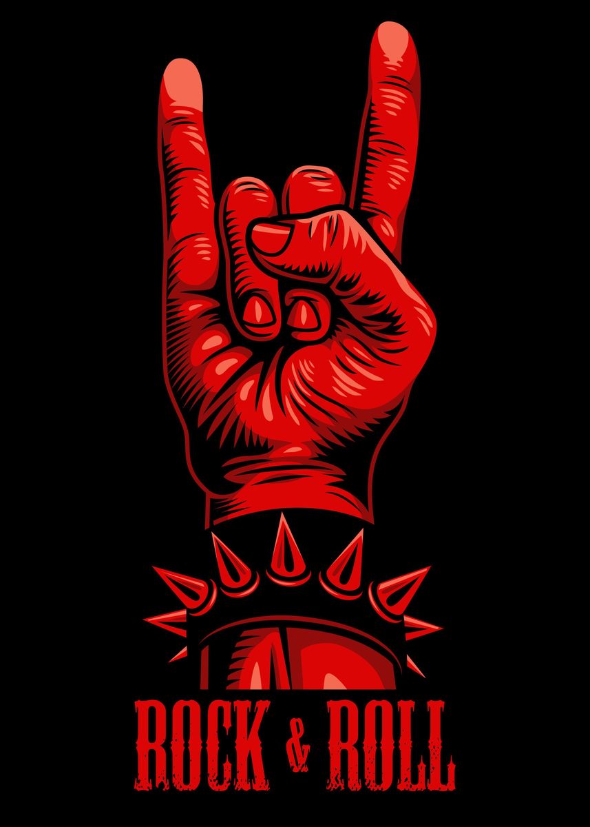 'Rock and roll music' Poster, picture, metal print, paint by Dede ...