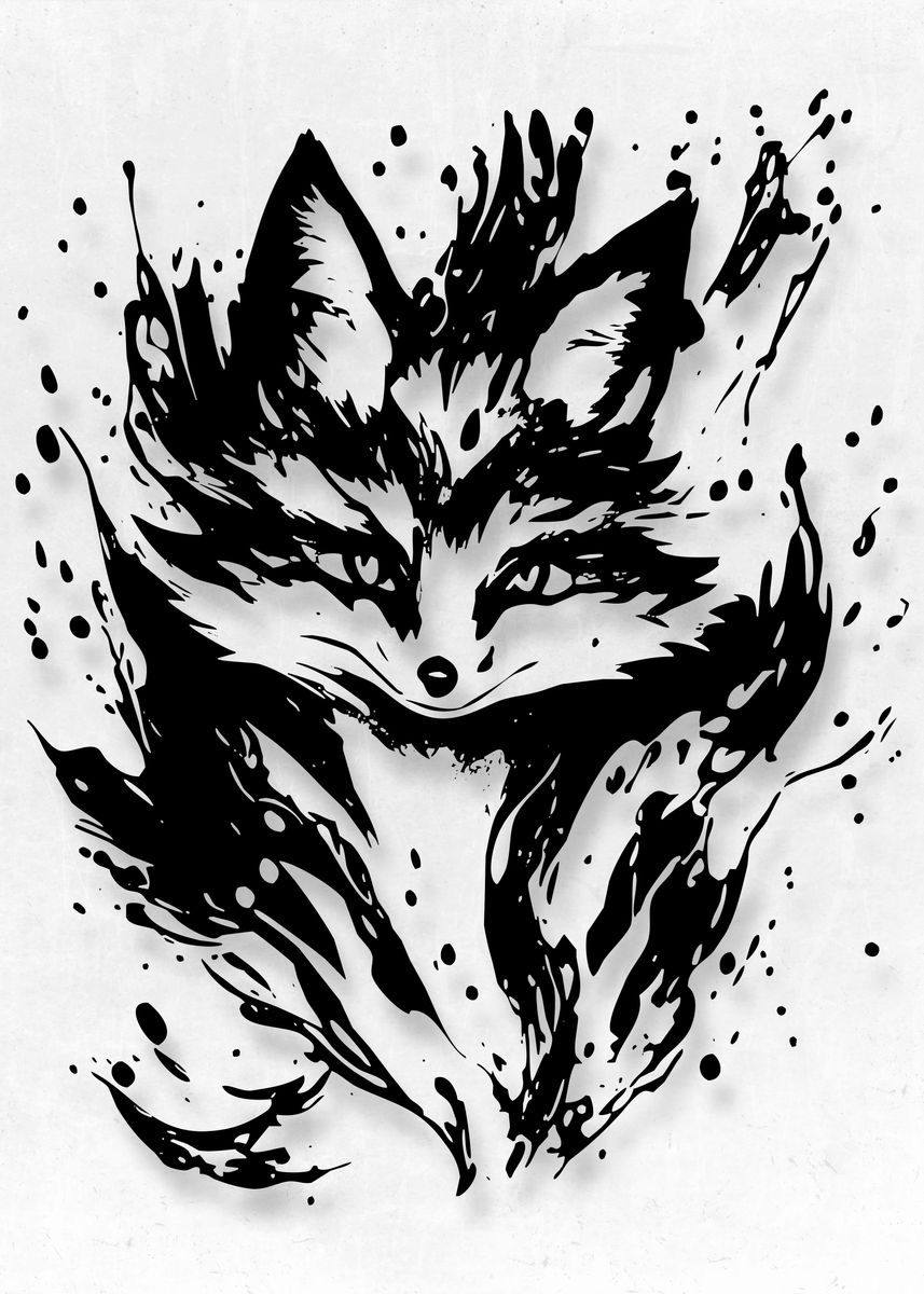 'Abstract Fox' Poster, picture, metal print, paint by Ilya Danilov ...