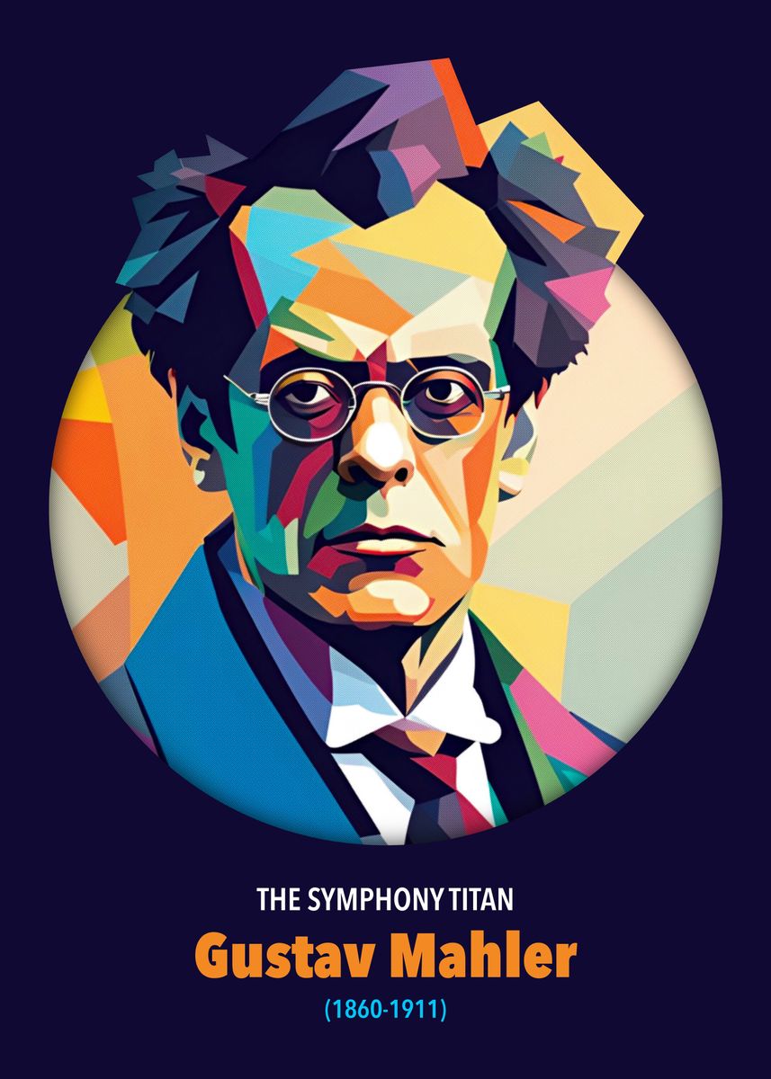 'Gustav Mahler in WPAP ' Poster, picture, metal print, paint by ...