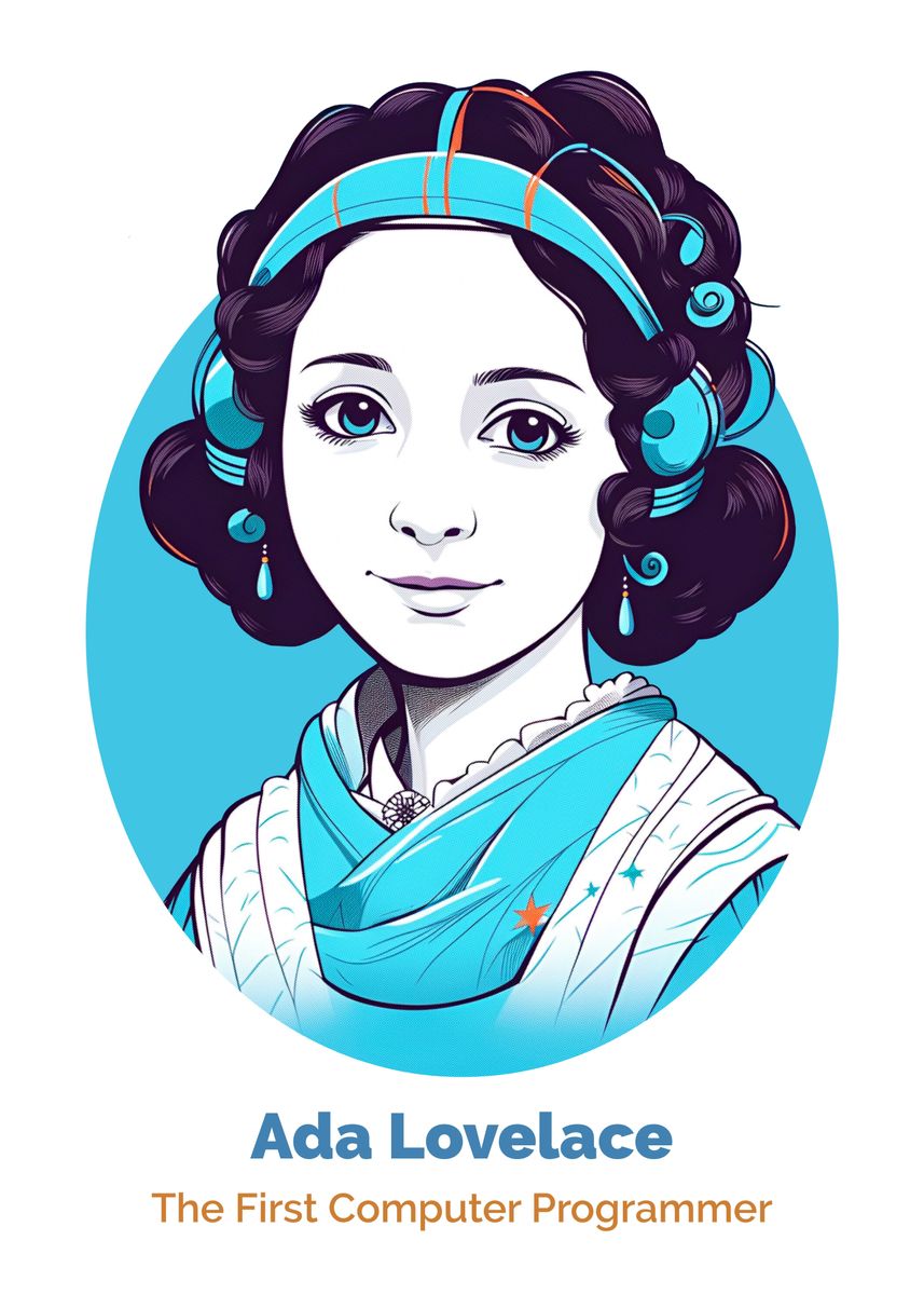 'Ada Lovelace ' Poster, picture, metal print, paint by Muhammad Rizal ...