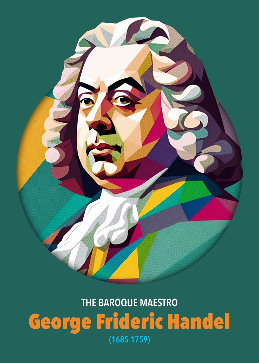 'George Frideric Handel ' Poster, picture, metal print, paint by ...