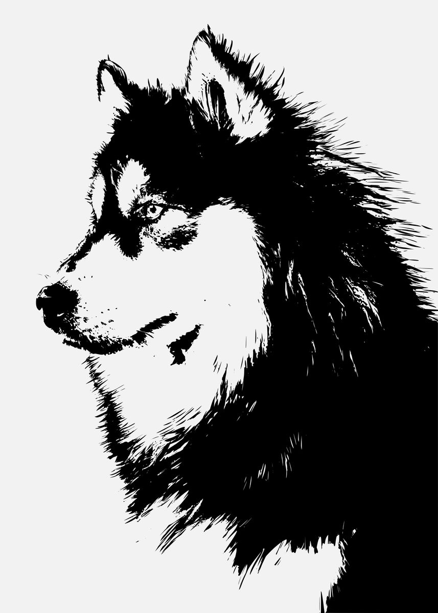 'wolf' Poster, picture, metal print, paint by Nesrin Gulistan | Displate