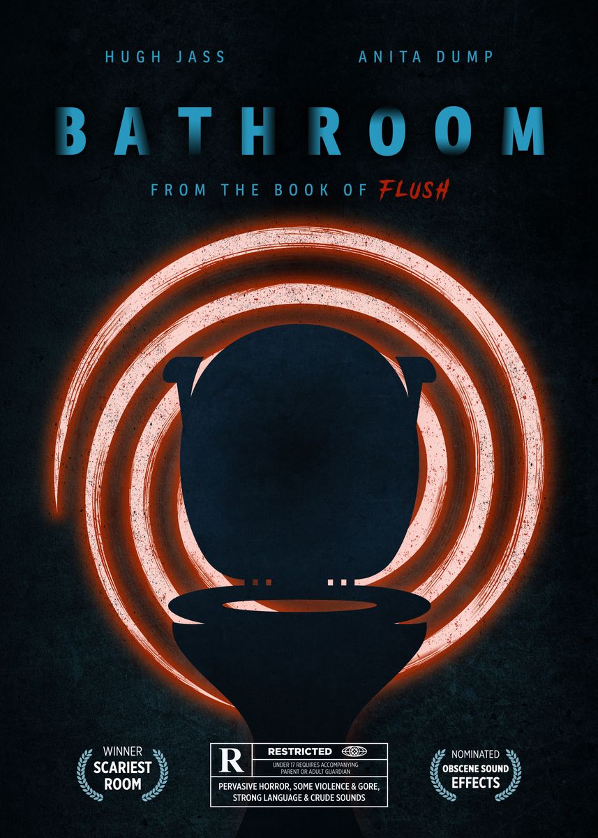 'Bathroom Horror Parody' Poster by 84PixelDesign | Displate