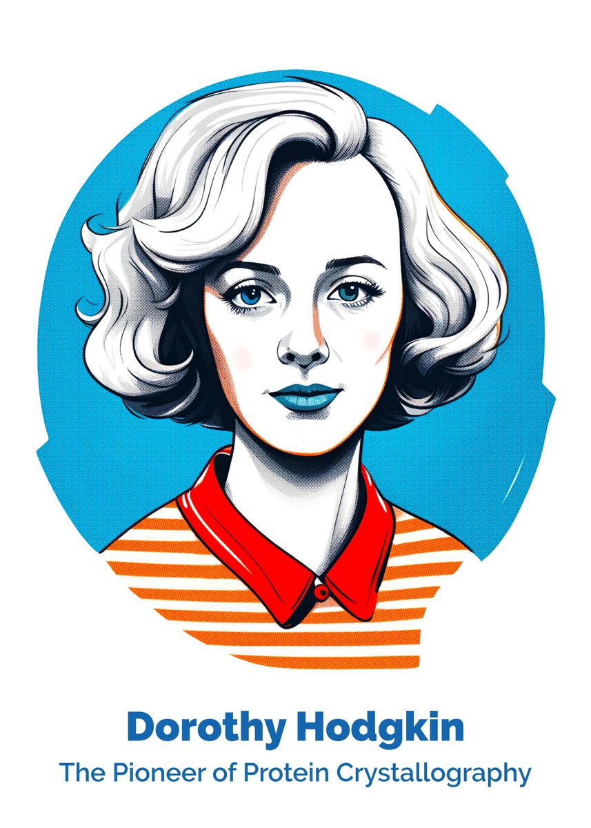 'Dorothy Hodgkin' Poster, picture, metal print, paint by Muhammad Rizal ...