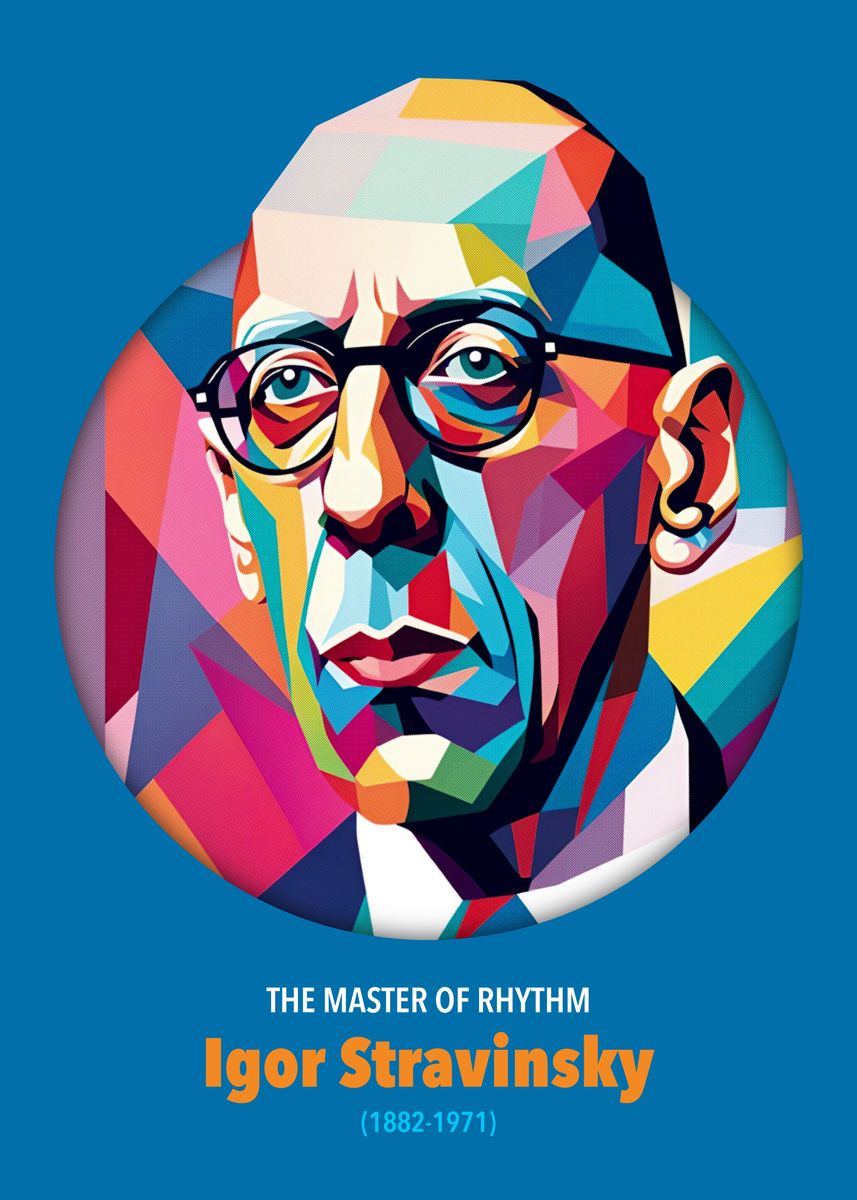 'Igor Stravinsky in WPAP ' Poster by Alternative Poster | Displate