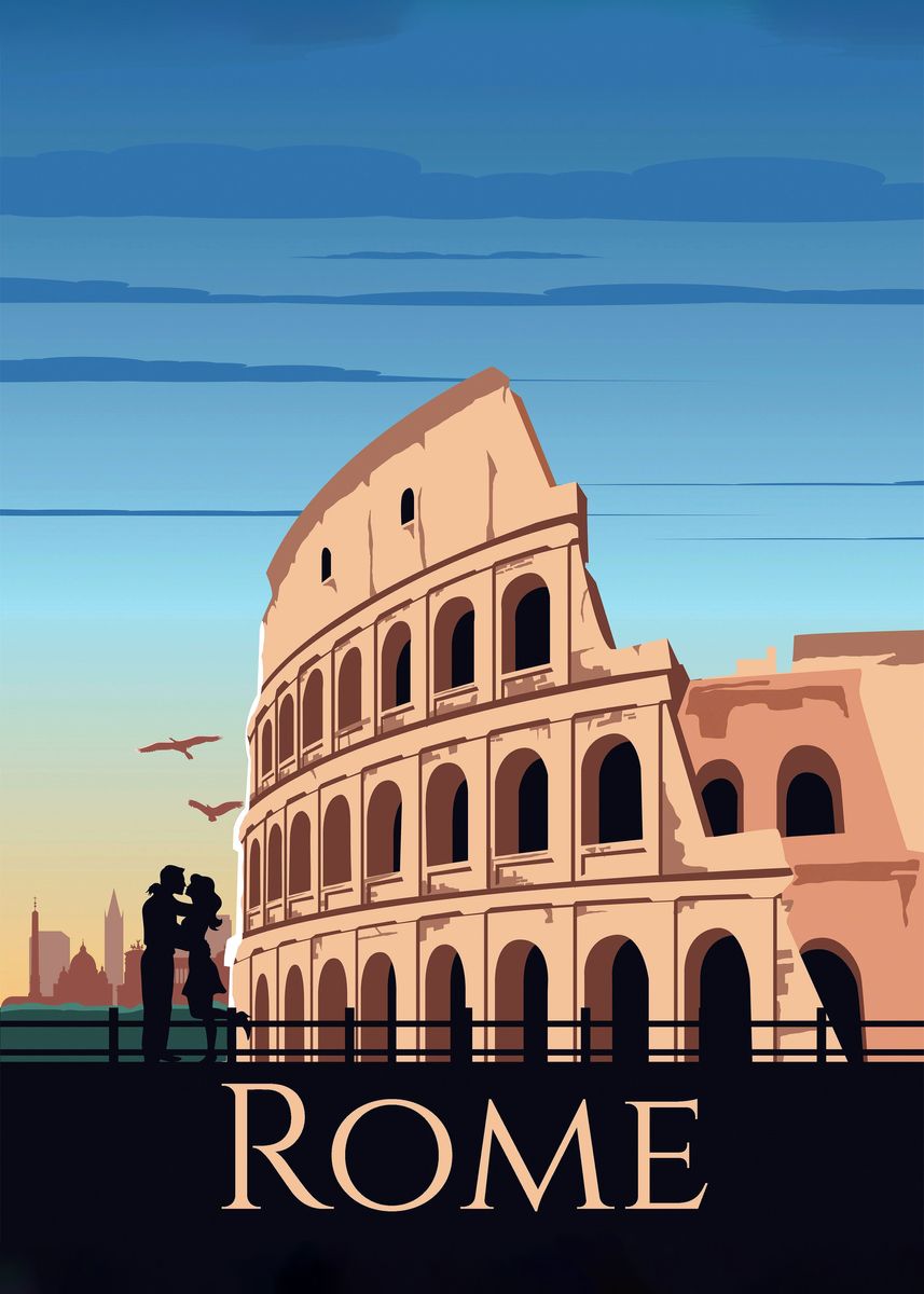 'Rome Italy Travel Art' Poster by gani ismail | Displate