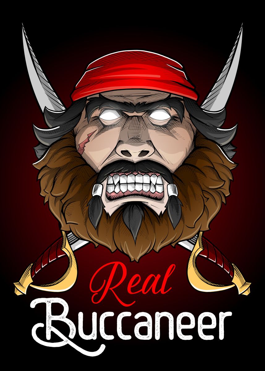 'Real Buccaneer' Poster, picture, metal print, paint by Juan Carlos ...