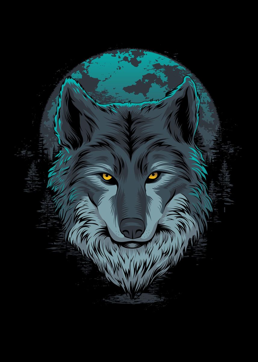 'Lone Wolf' Poster, picture, metal print, paint by Earlson Vios | Displate