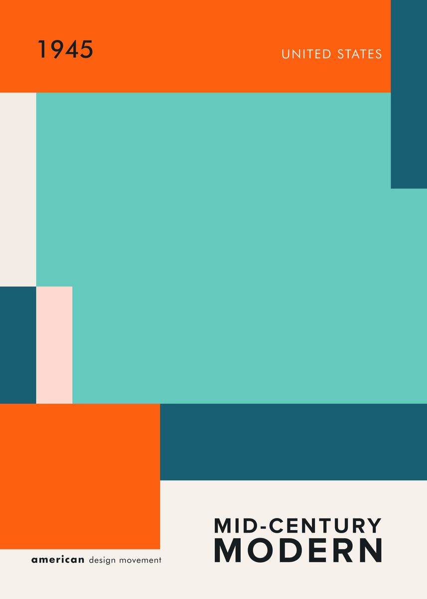 'Mid Century Modern Art' Poster, picture, metal print, paint by ...