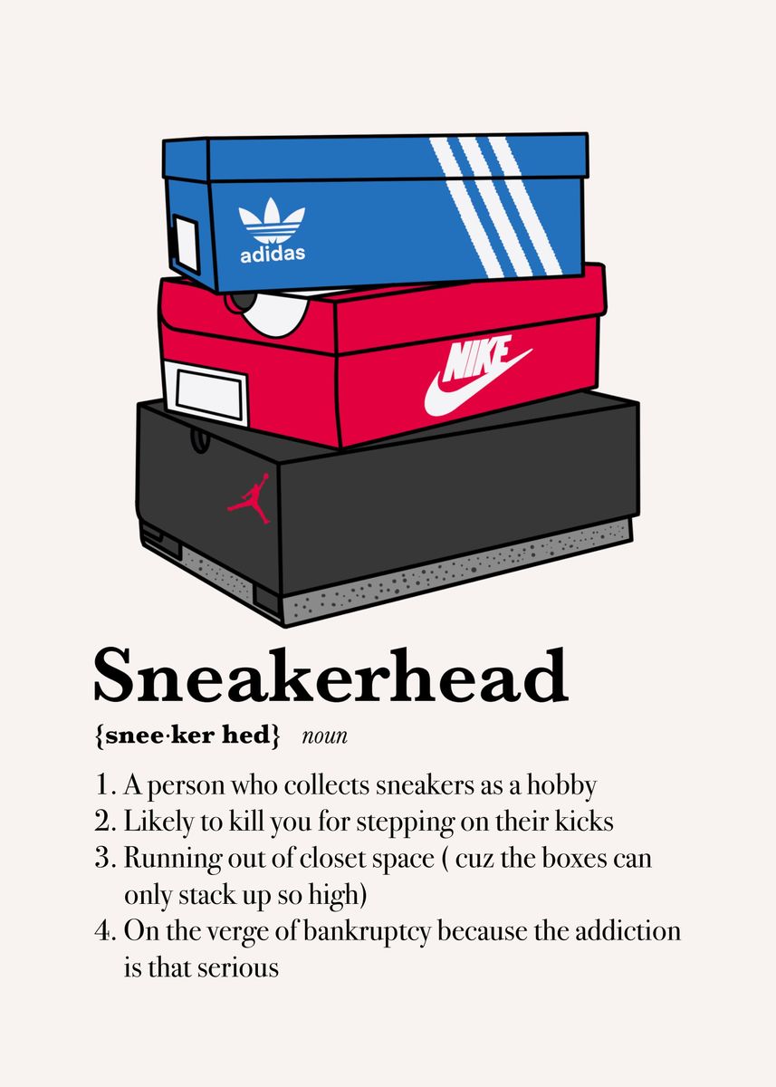 'Sneakers box' Poster, picture, metal print, paint by Lardis Art | Displate