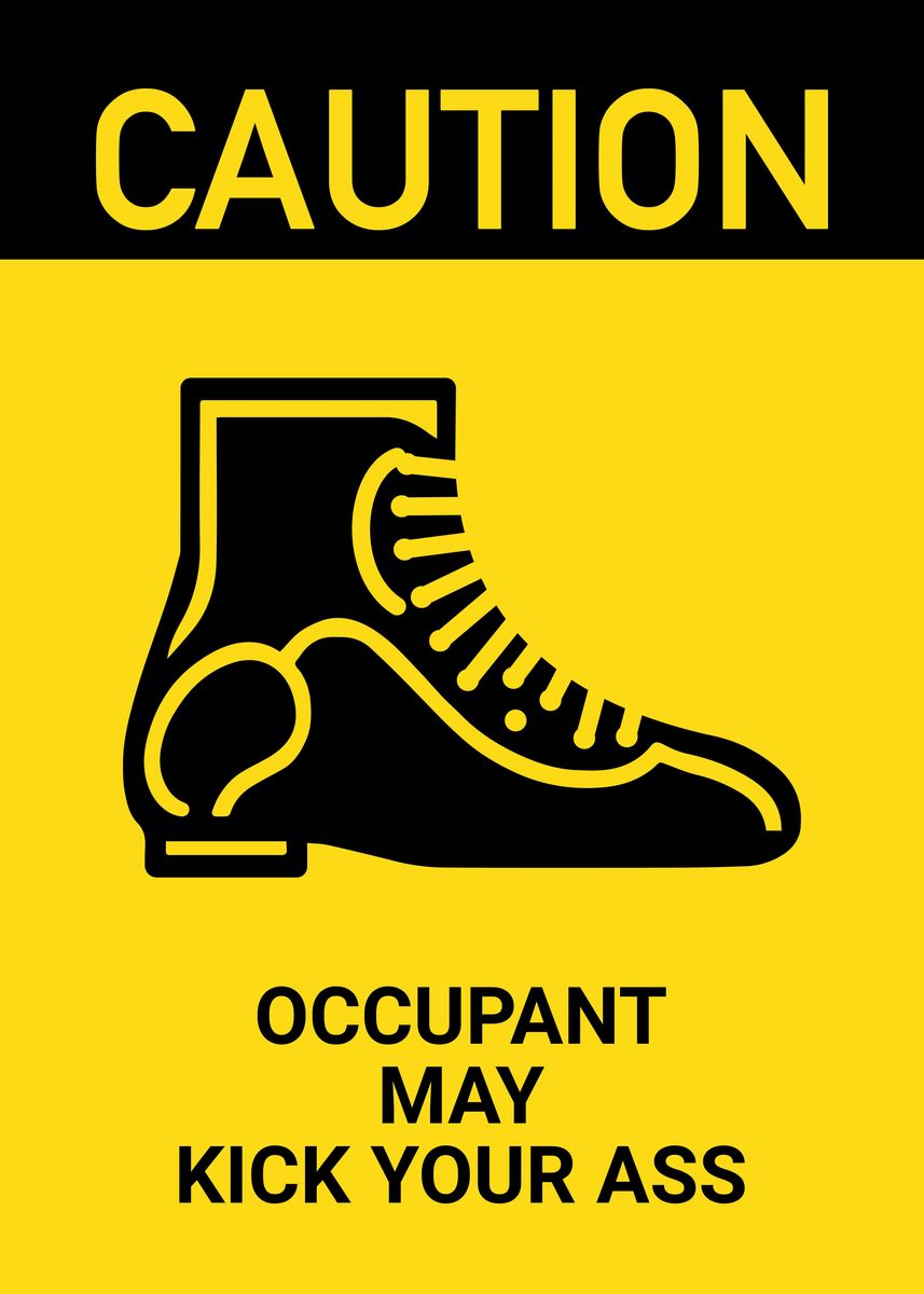 'CAUTION BOOT' Poster, picture, metal print, paint by Atomic Chinook ...