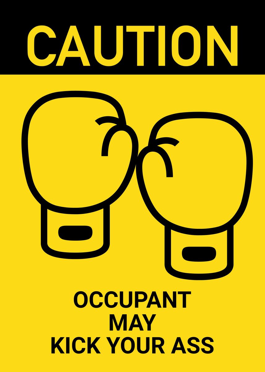'CAUTION BOXING' Poster, picture, metal print, paint by Atomic Chinook ...