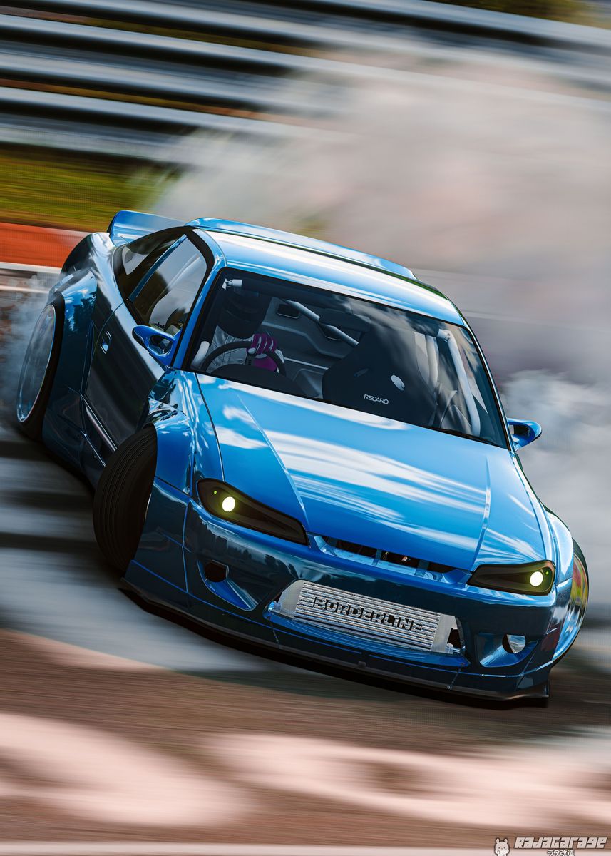 'RadaBunny Drifting ' Poster, picture, metal print, paint by Rada | Displate