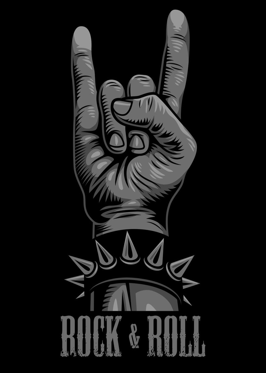 'Metal Music' Poster, picture, metal print, paint by Doublede Design ...