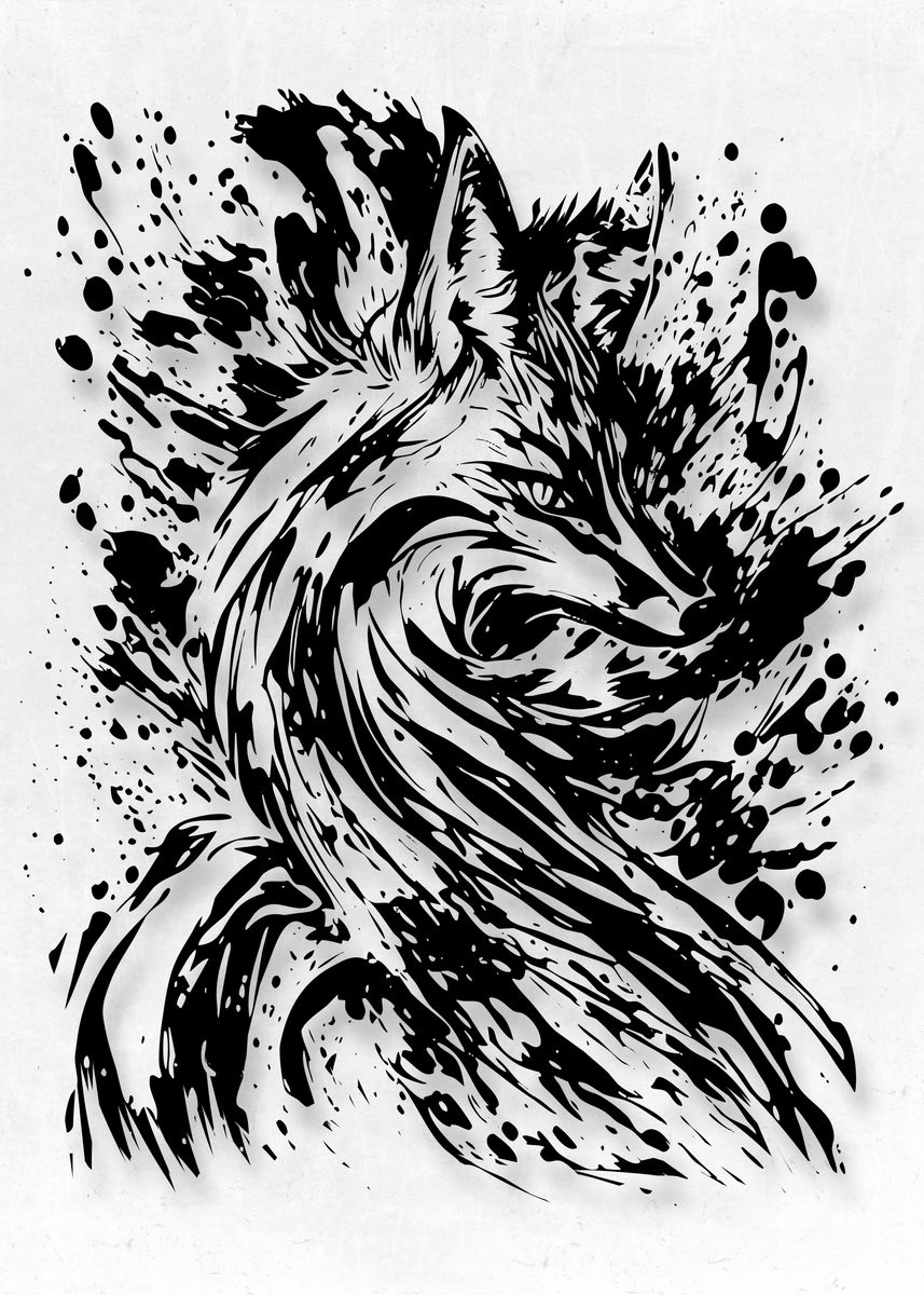 'Abstract Fox' Poster, picture, metal print, paint by Ilya Danilov ...