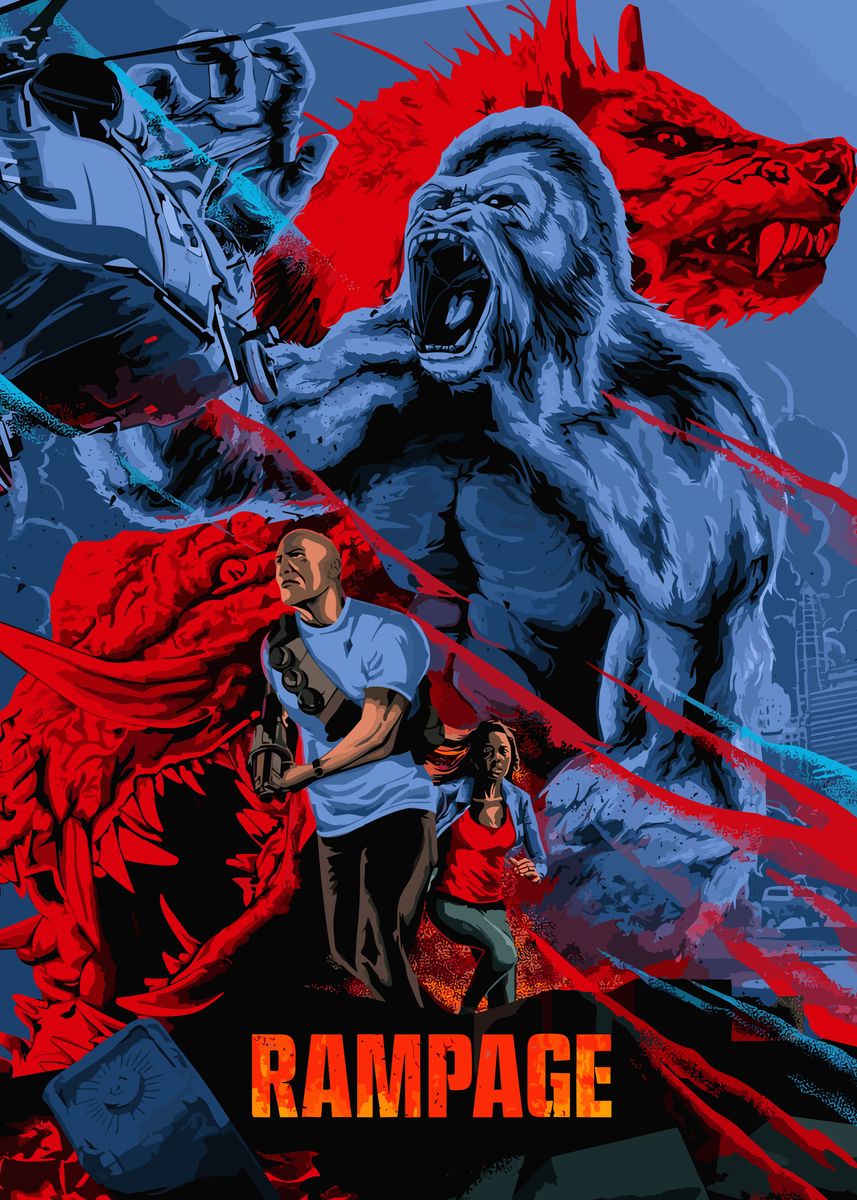 'Rampage Movie' Poster, picture, metal print, paint by Killa Studio ...