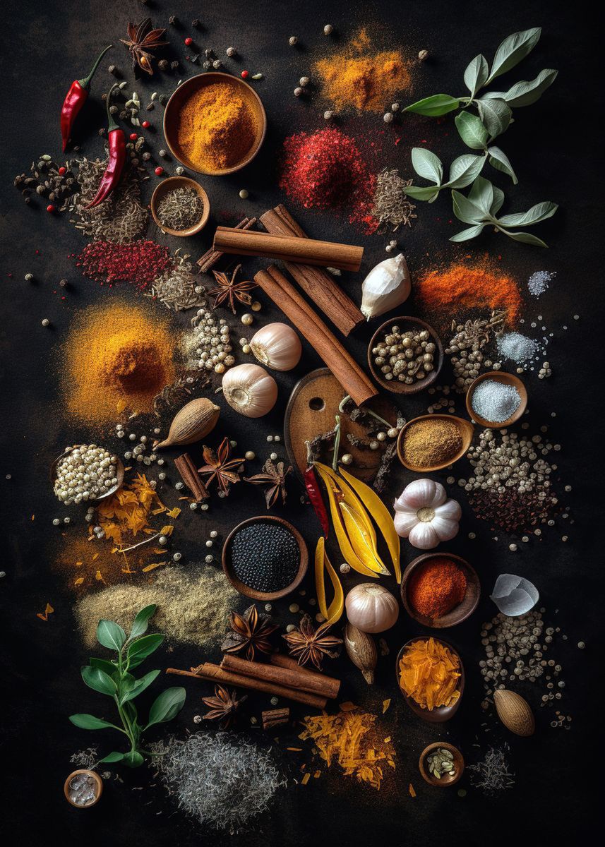 'Herbs and Spices' Poster, picture, metal print, paint by Kristy Haines ...