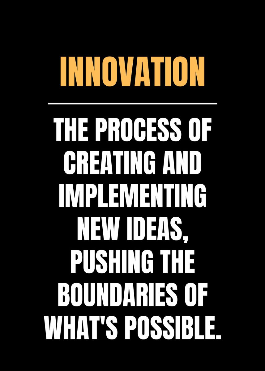 'Innovation Motivational' Poster, picture, metal print, paint by Neo ...