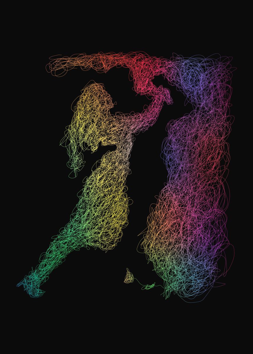 'Dance' Poster, picture, metal print, paint by Evan Arrington | Displate