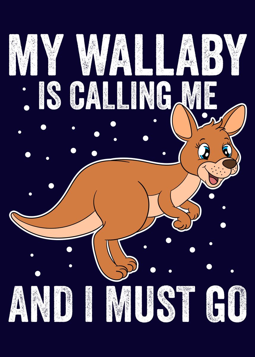 'Funny Wallaby' Poster by MzumO | Displate