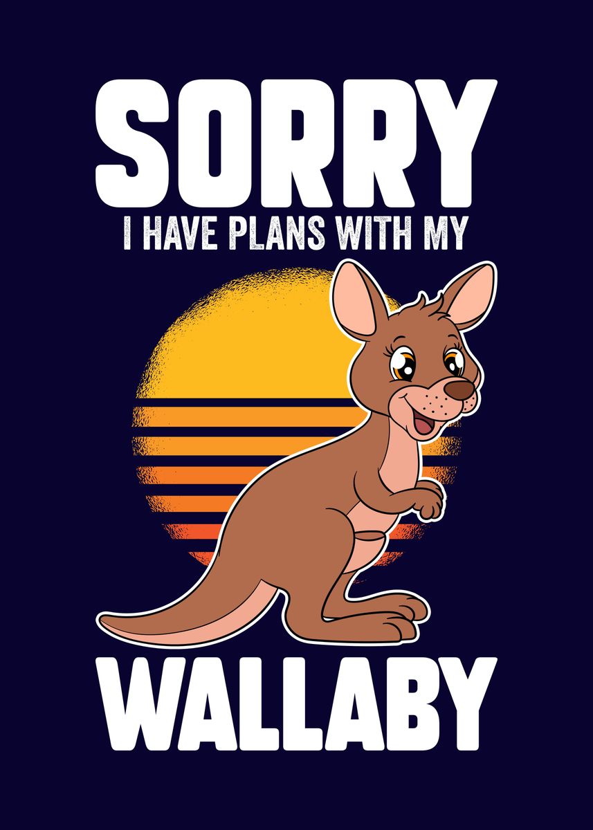 'Funny Wallaby' Poster, picture, metal print, paint by MzumO | Displate