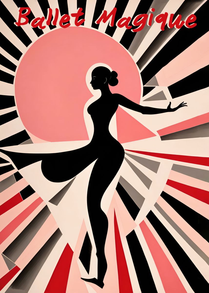 'Magic Ballet French Poster' Poster, picture, metal print, paint by BluePinkPanther | Displate