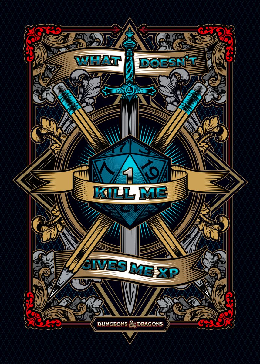 'What doesn't kill me...' Poster, picture, metal print, paint by ...