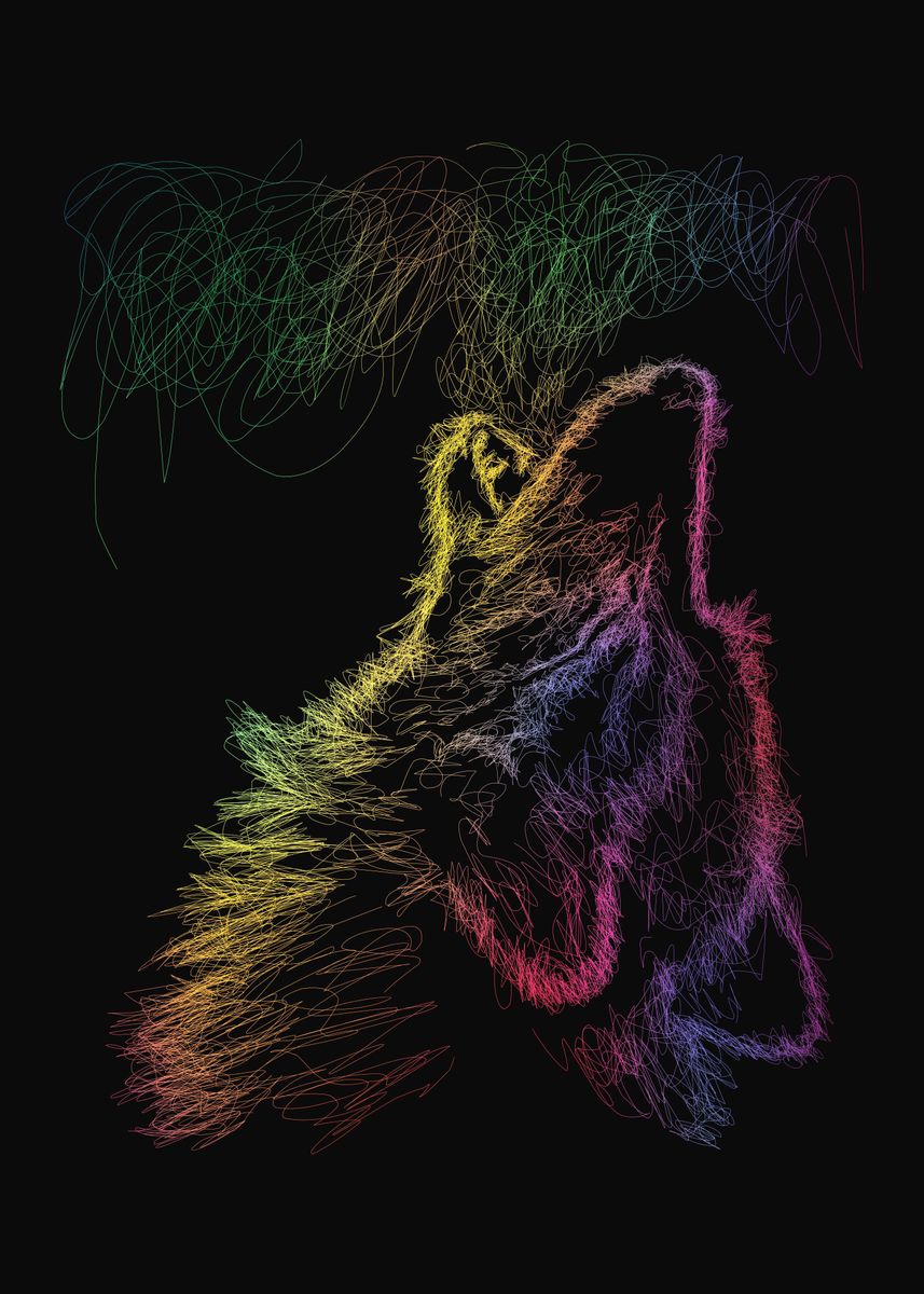 'Howling Wolf ' Poster by Evan Arrington | Displate