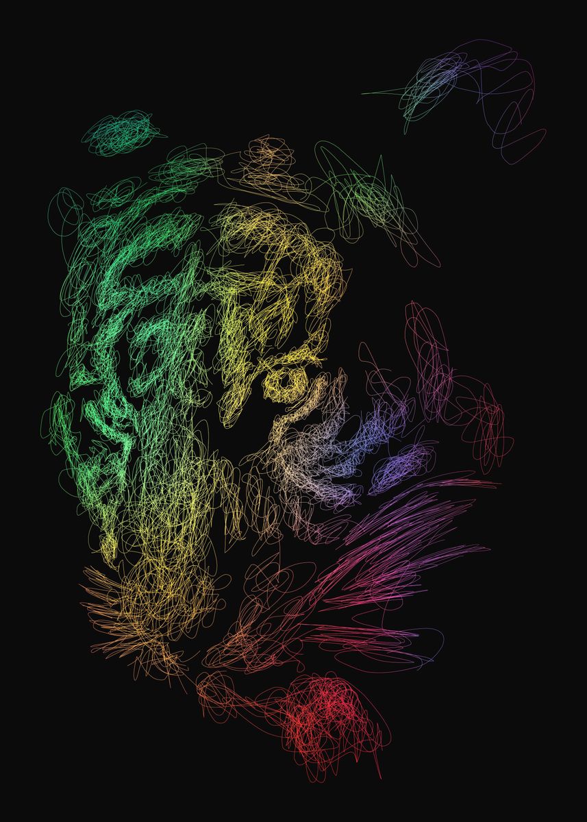 'Tiger' Poster, picture, metal print, paint by Evan Arrington | Displate