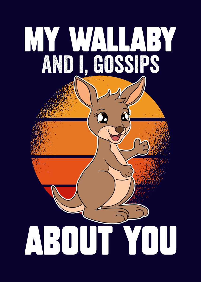 'Funny Wallaby' Poster, picture, metal print, paint by MzumO | Displate