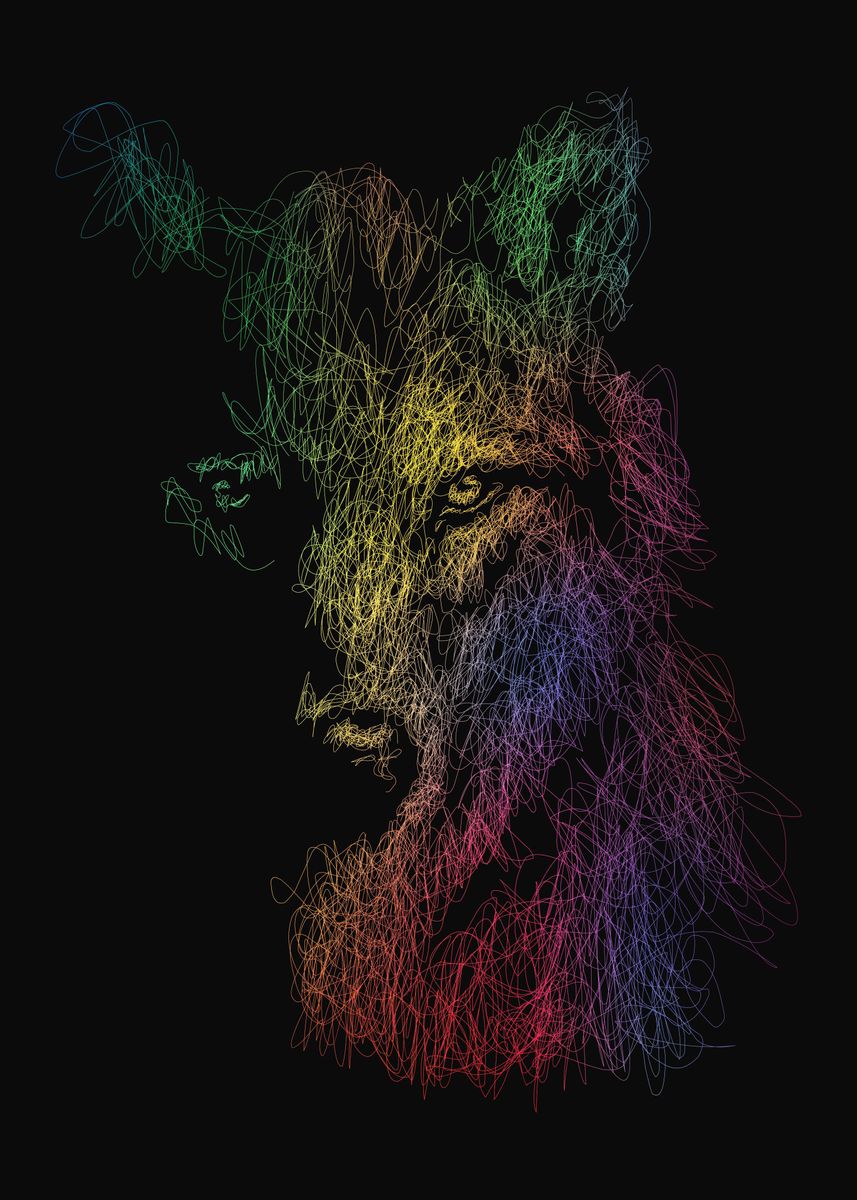 'Wolf' Poster, picture, metal print, paint by Evan Arrington | Displate