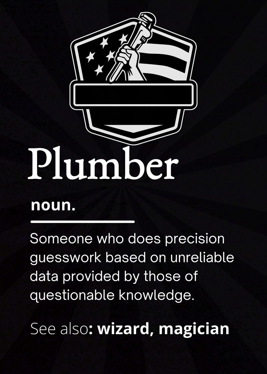 'plumber definition' Poster by teehowa timlset | Displate
