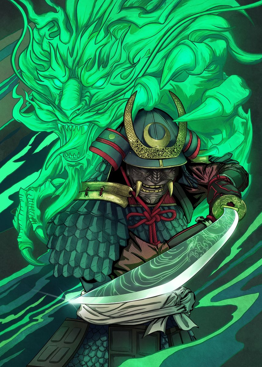 'Ghostly Samurai' Poster, picture, metal print, paint by ARTYA ...