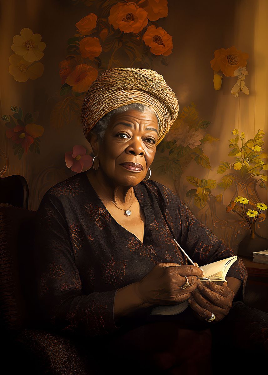 'Maya Angelou' Poster, picture, metal print, paint by Bruno Macedo ...