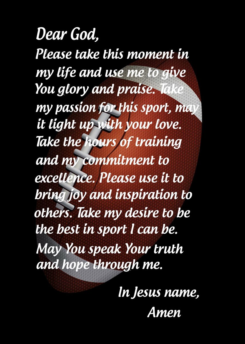 'Dear God Football Posters' Poster by Big Mouse | Displate