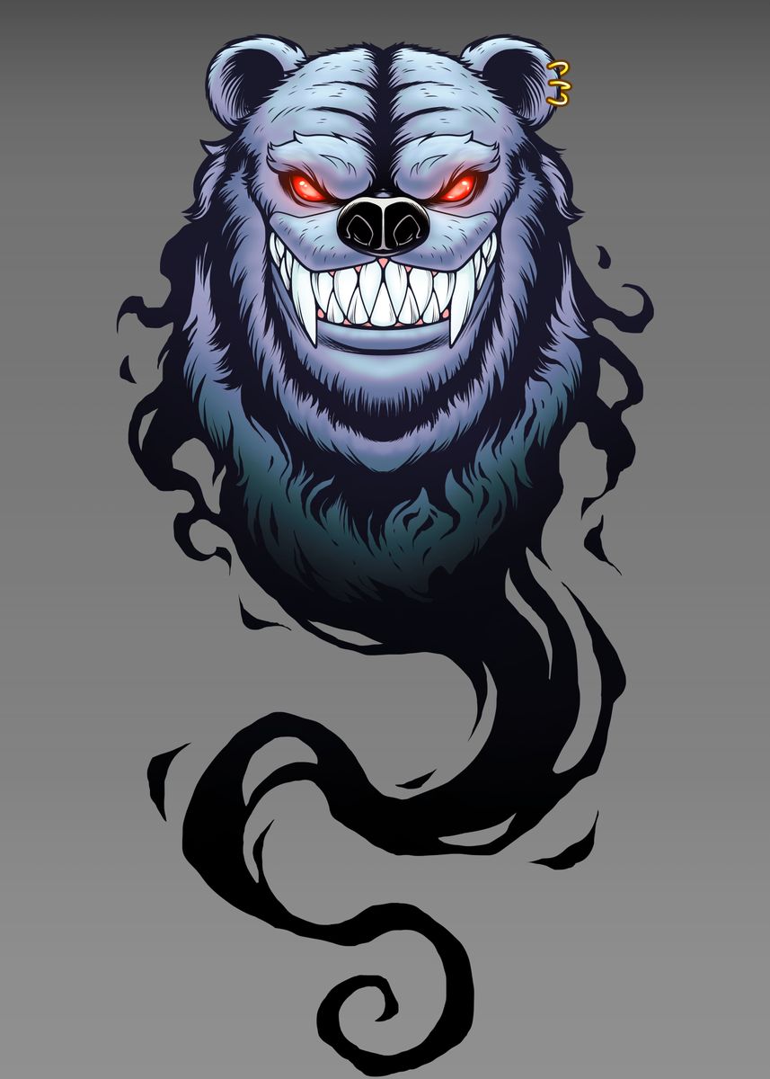 'Ghost bear' Poster, picture, metal print, paint by Cristiano Reina ...