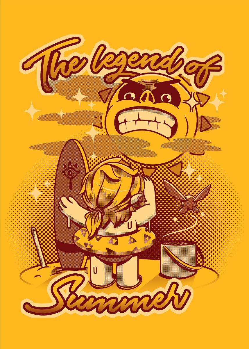 'The Legend of Summer' Poster, picture, metal print, paint by Ilustrata ...