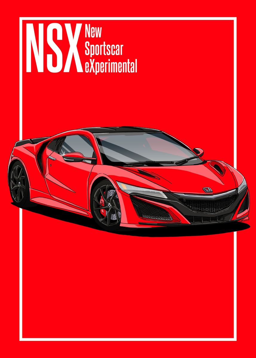 'Honda NSX NC1' Poster, picture, metal print, paint by ND Fat | Displate