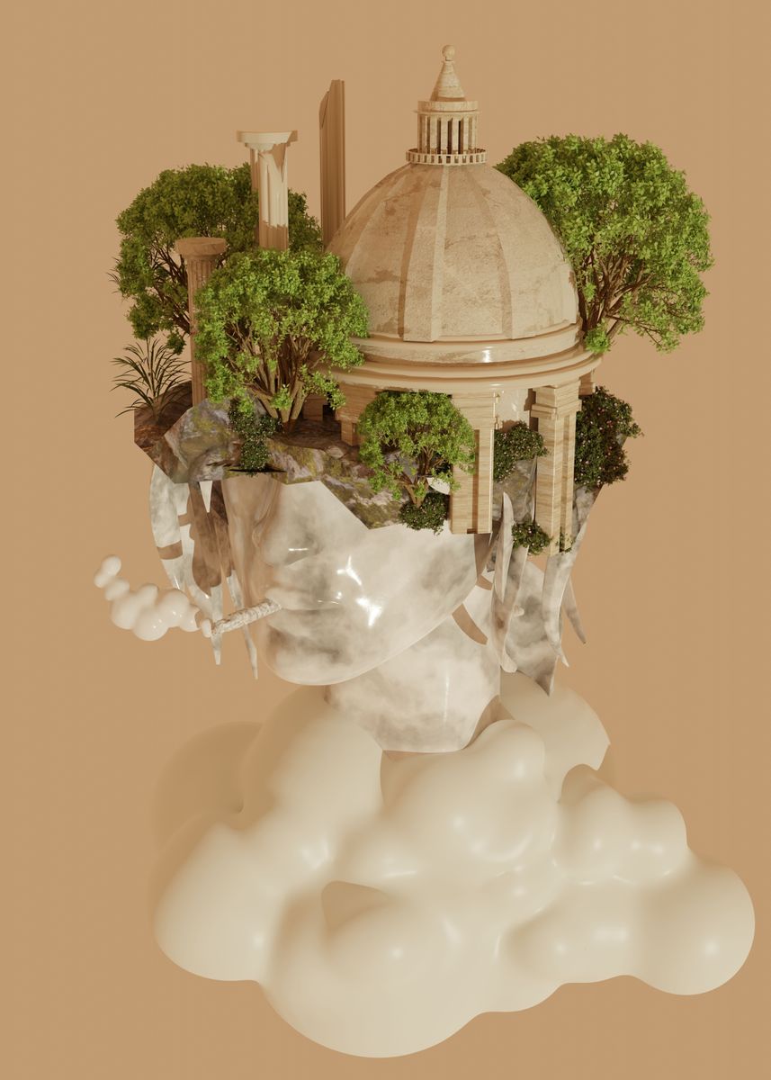 'Fantasy Roman Utopia ' Poster, picture, metal print, paint by Aleni ...