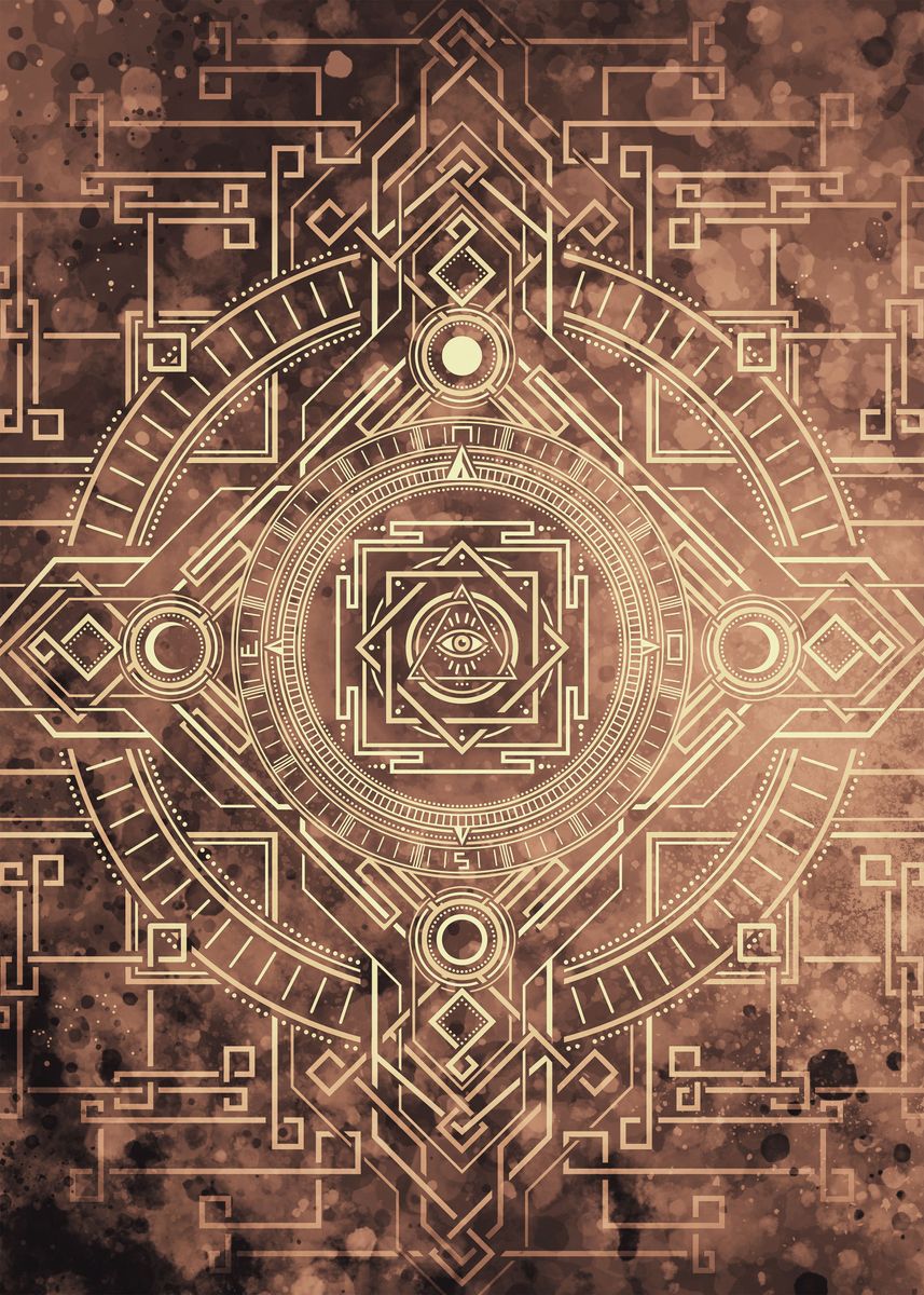 'Triangular Compass' Poster, picture, metal print, paint by Kenneth ...