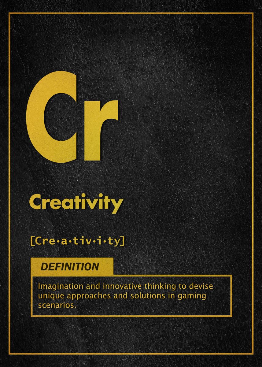 'creativity definition game' Poster, picture, metal print, paint by Definition Space Rule Sport ...