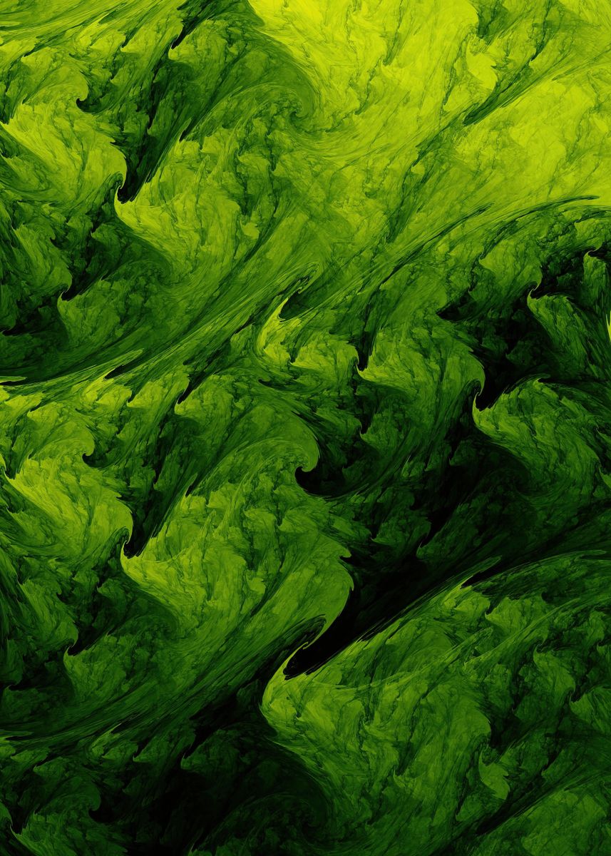 'Green Abstract Posters' Poster, picture, metal print, paint by babi ...