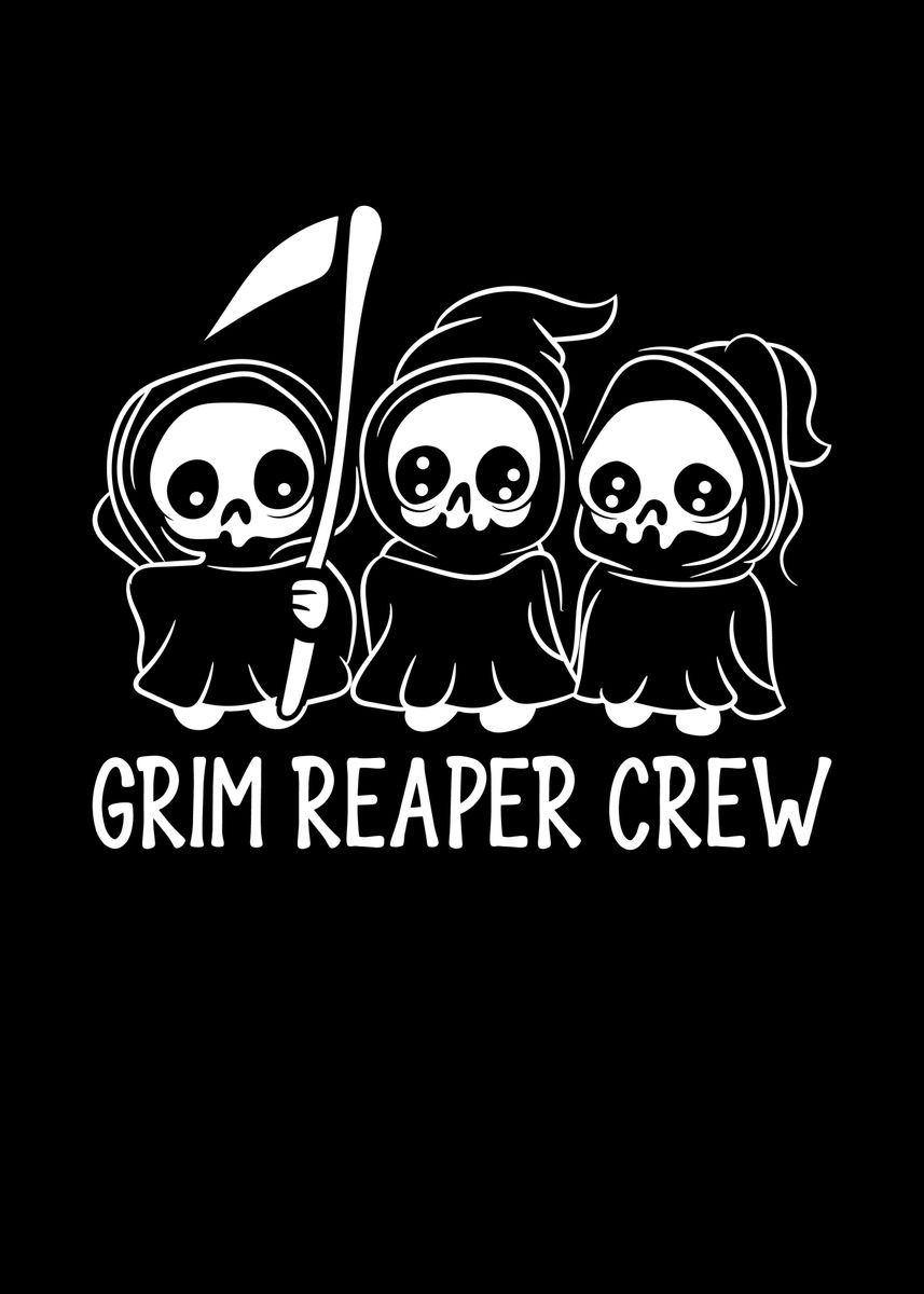 'Grim Reaper Crew' Poster, picture, metal print, paint by ...