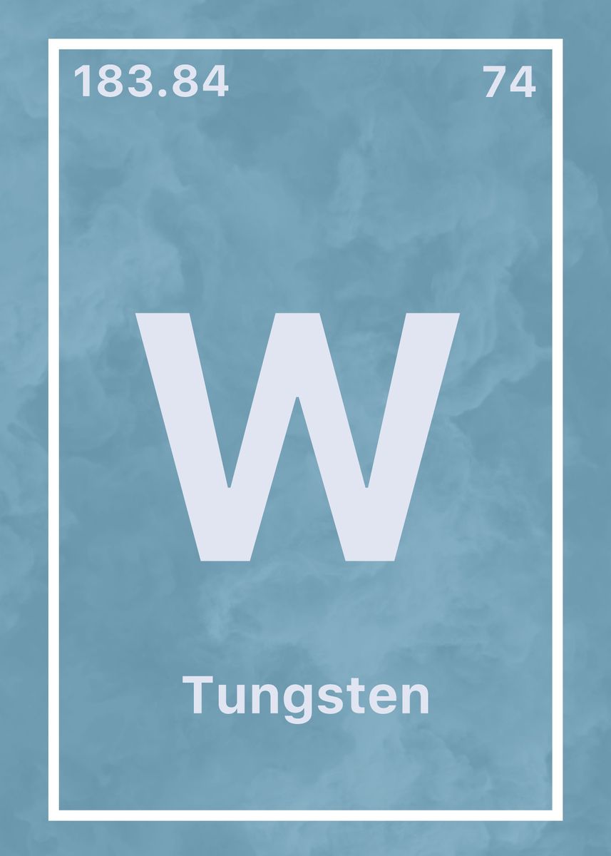 'Tungsten' Poster, picture, metal print, paint by Tim | Displate