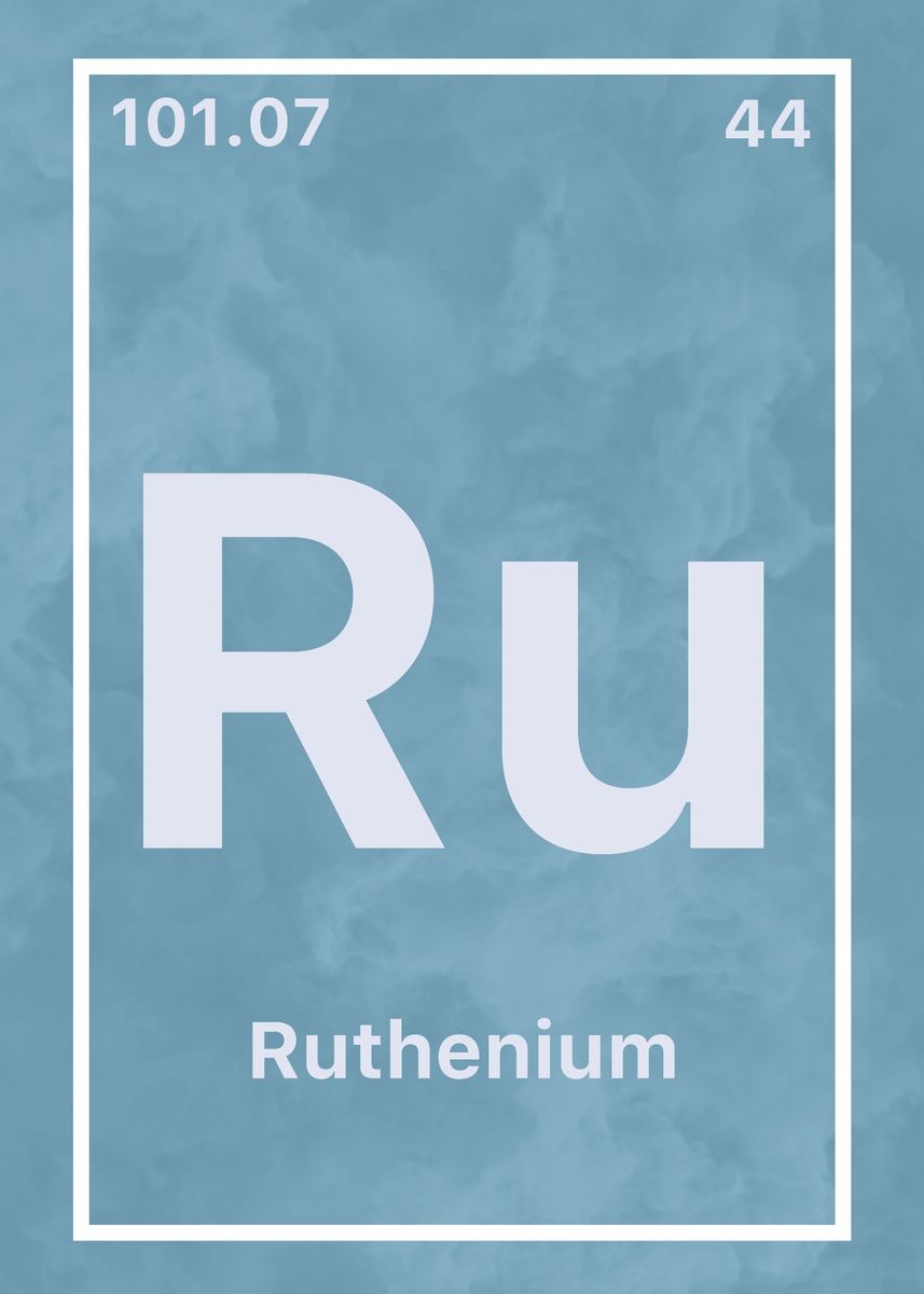 'Ruthenium' Poster, picture, metal print, paint by Tim | Displate