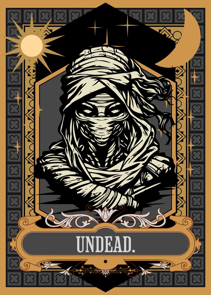 'UNDEAD MUMMY TAROT' Poster, picture, metal print, paint by Atomic ...