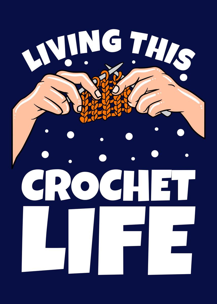 'Funny Crochet' Poster, picture, metal print, paint by MzumO | Displate