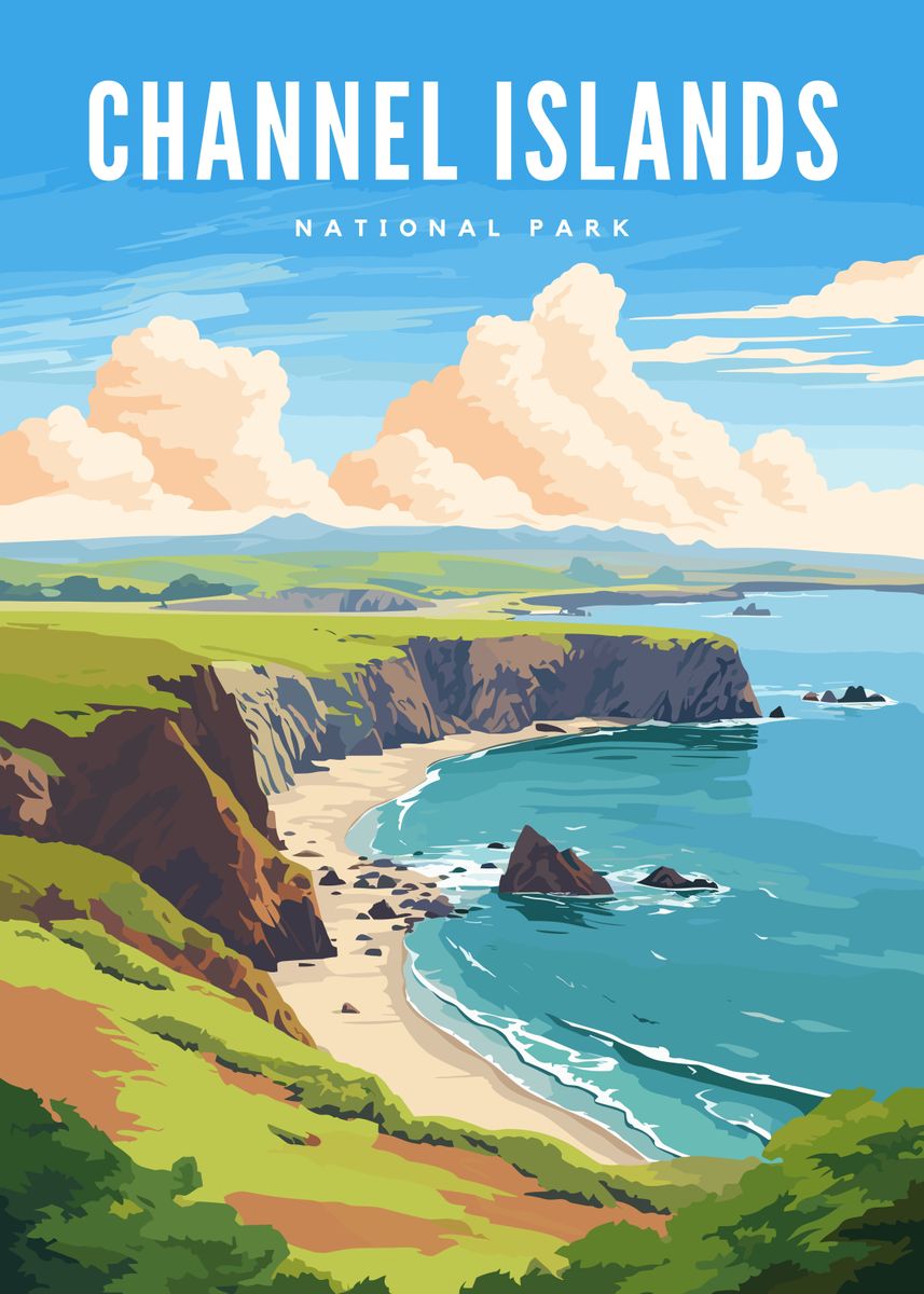 'Channel Islands Natl Park' Poster, picture, metal print, paint by Mark ...