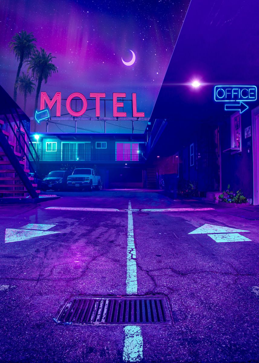 'Midnight Hour Motel' Poster by Andy Harbeck | Displate